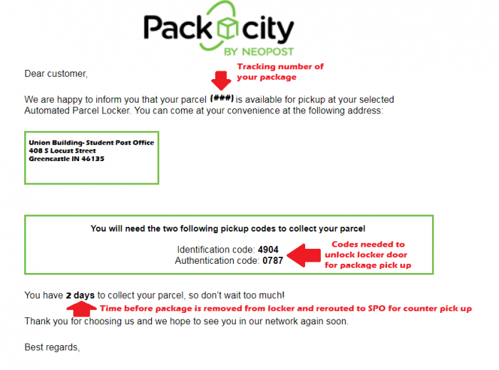 Student Post Office - DePauw University